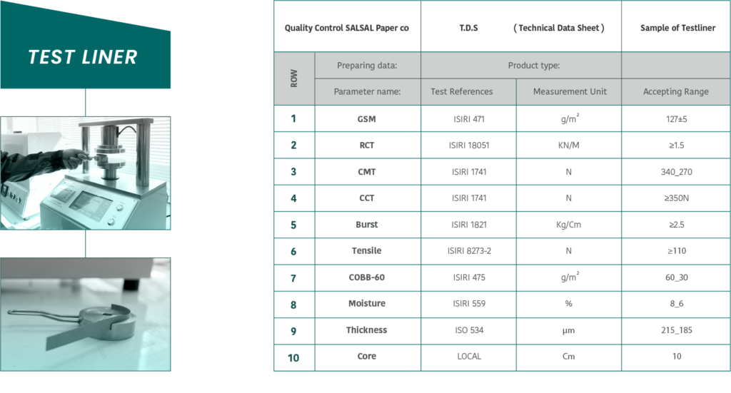 Salsal Paper | Test Liner